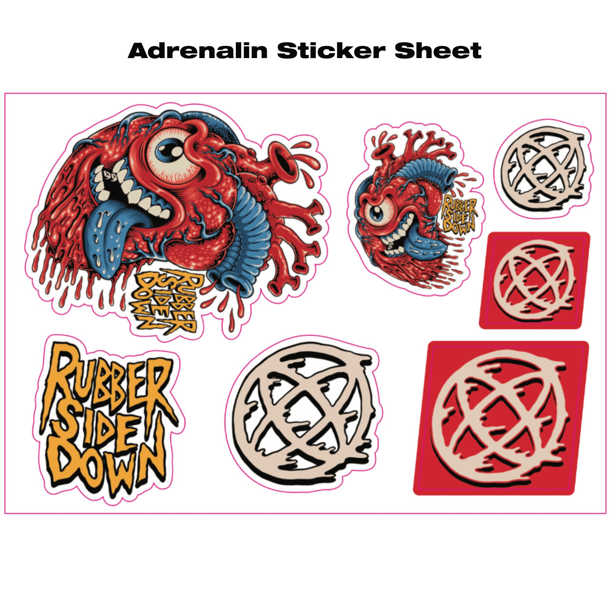 Adrenalin: Back Beat Tee - Unisex Regular fit – Rubber Side Down Global