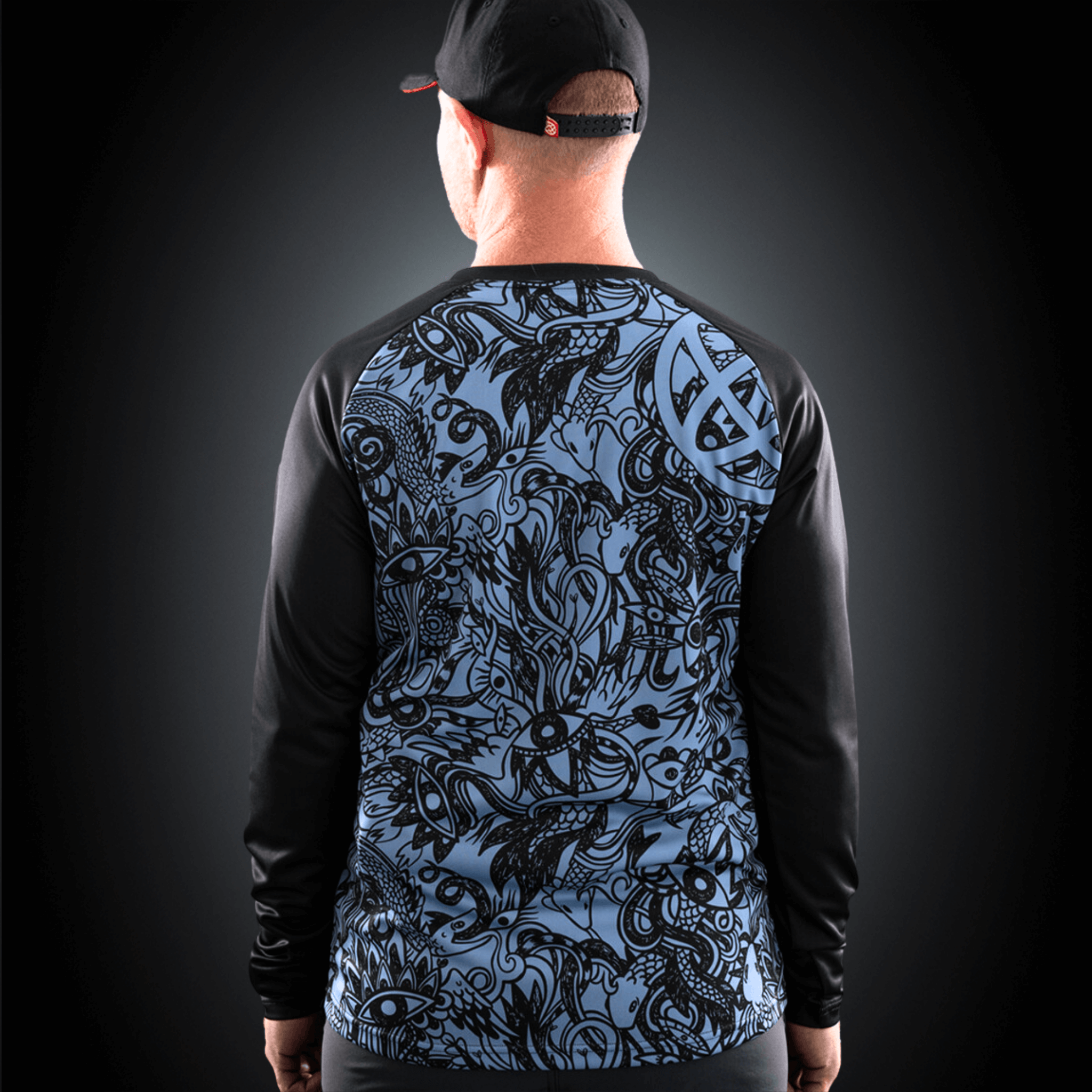 Sidewinder Storm Blue Long Sleeve MTB Jersey – Rubber Side Down Global