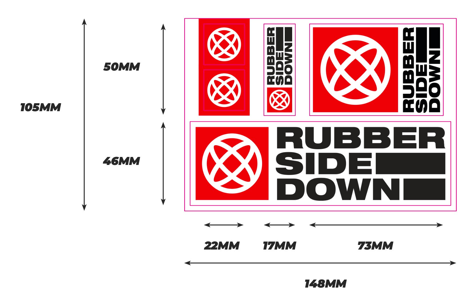 RSD Sticker Pack – Rubber Side Down Global