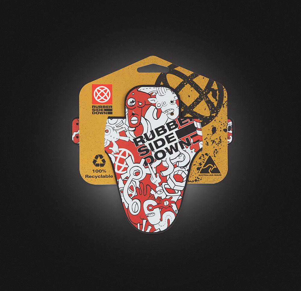 Limited Edition Mudguard Red – Rubber Side Down Global